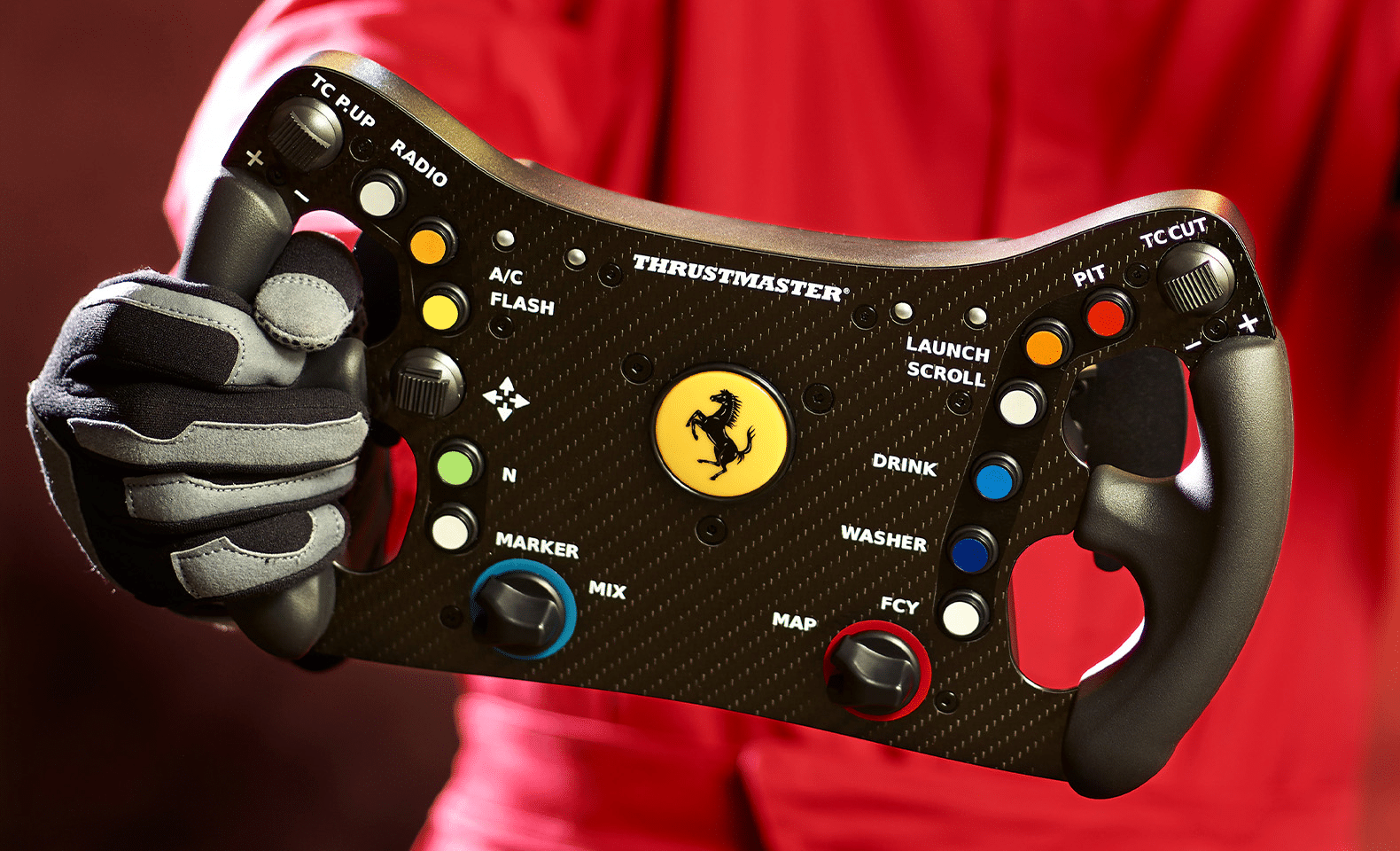 Thrustmaster Ferrari 488 GT3 | Timón + QR - Kerb Sim Racing